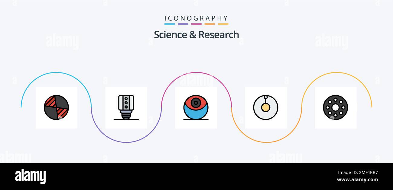 Science Line Filled Flat 5 Icon Pack Including . star wars. infrared Stock Vector Image & Art ...