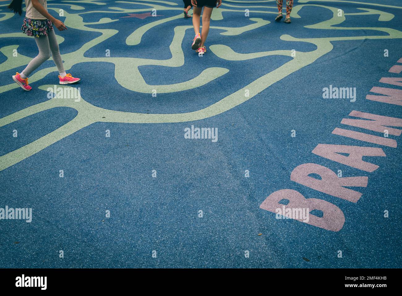 Children walk in maze hi-res stock photography and images - Alamy