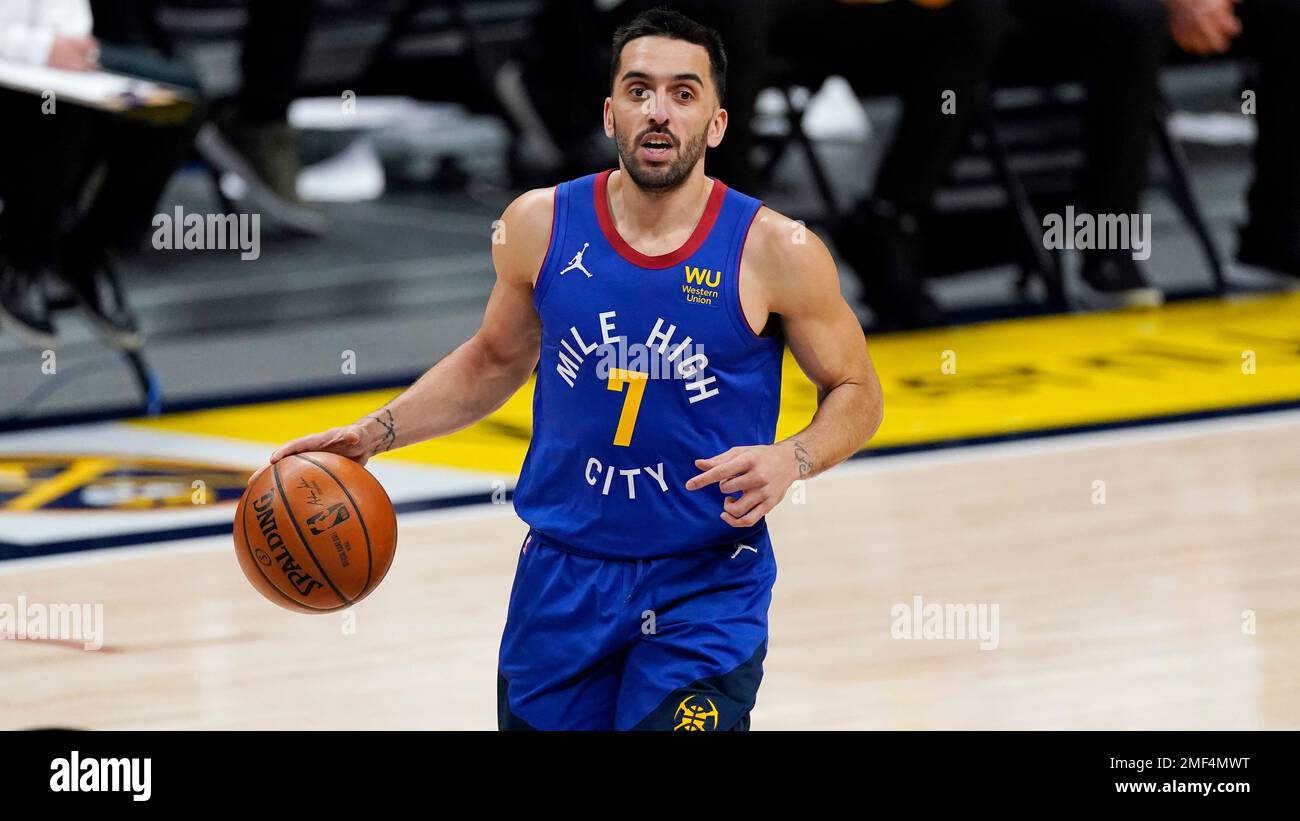 Denver Nuggets guard Facundo Campazzo (7) in the first half of an NBA ...