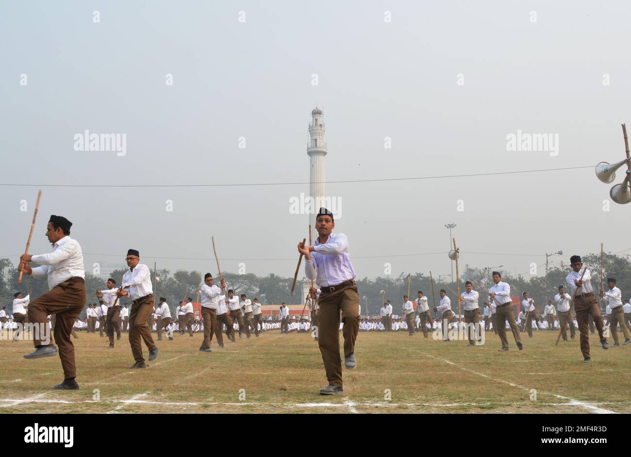 Kolkata, India. 23rd Jan, 2023. Indian right-wing Rashtriya Swayamsevak ...