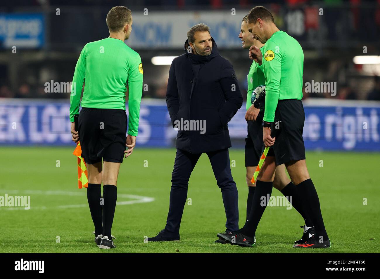 ROTTERDAM, NETHERLANDS - JANUARY 24: Assistent referee Jan de Vries ...