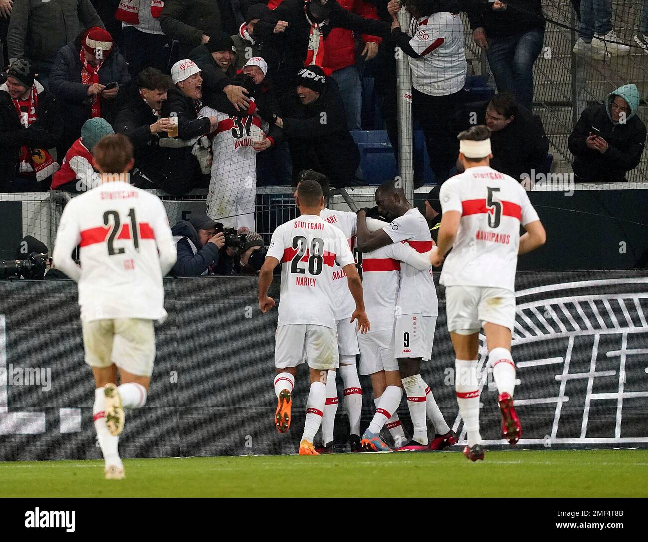 January 25, 2023, PreZero Arena, Sinsheim, GER, 1st FBL, TSG 1899 Hoffenheim vs VfB Stuttgart ...