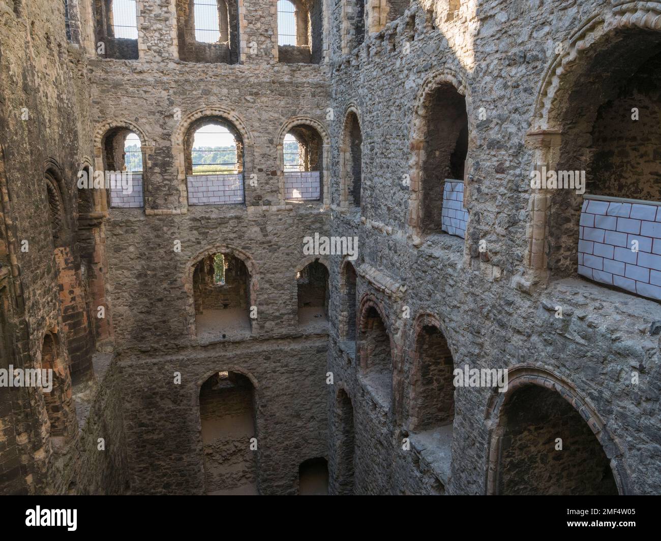 The Great Hall viewed from the Mural Gallery inside the impressive ruin ...