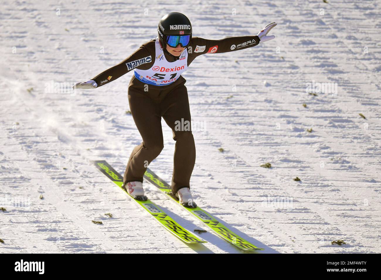 Second place winner, Norway's Silje Opseth competes at the women's Ski ...