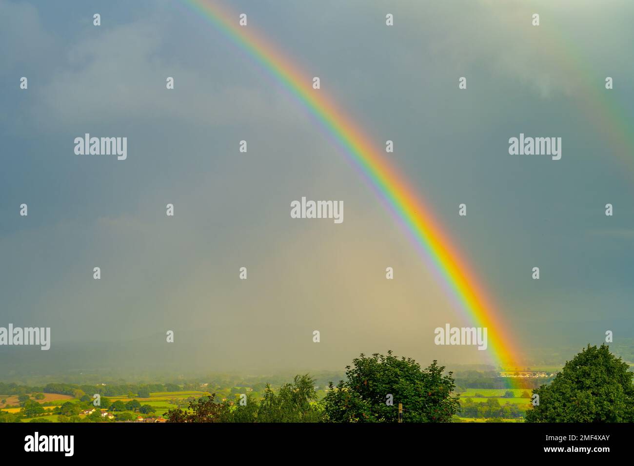 Rainbow over the River Severn from Malvern hills Stock Photo - Alamy