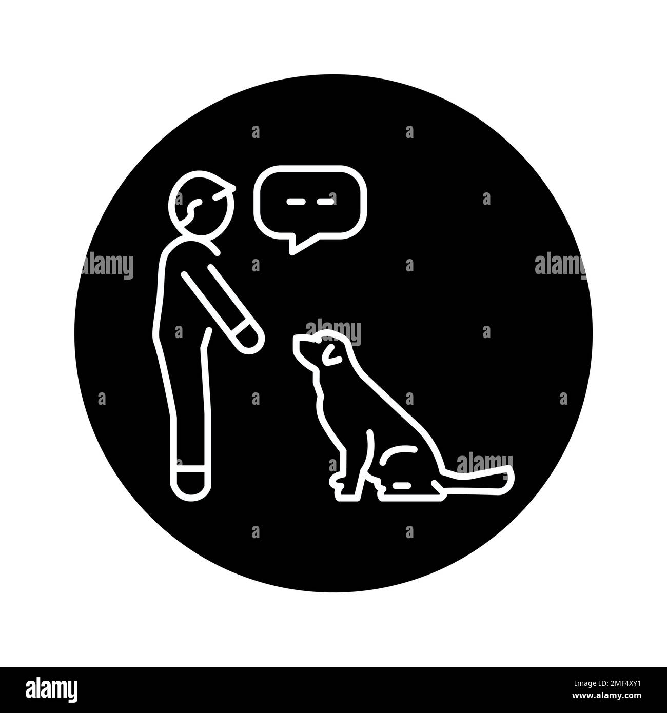 Command to sit Stock Vector Images - Alamy