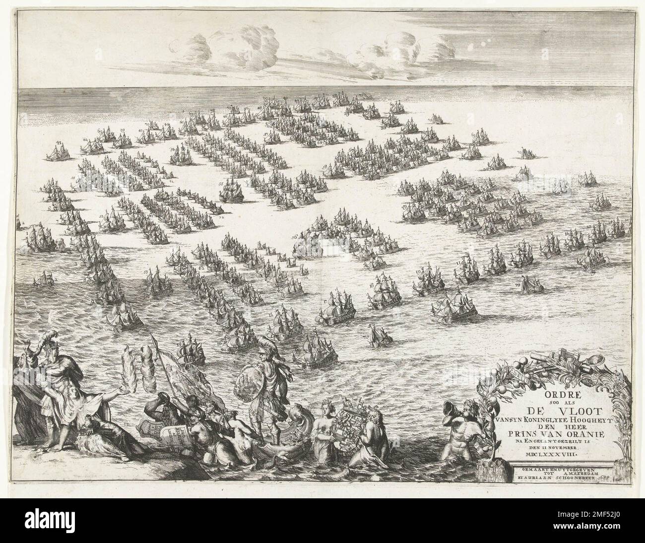 The formation of the Dutch fleet Stock Photo - Alamy