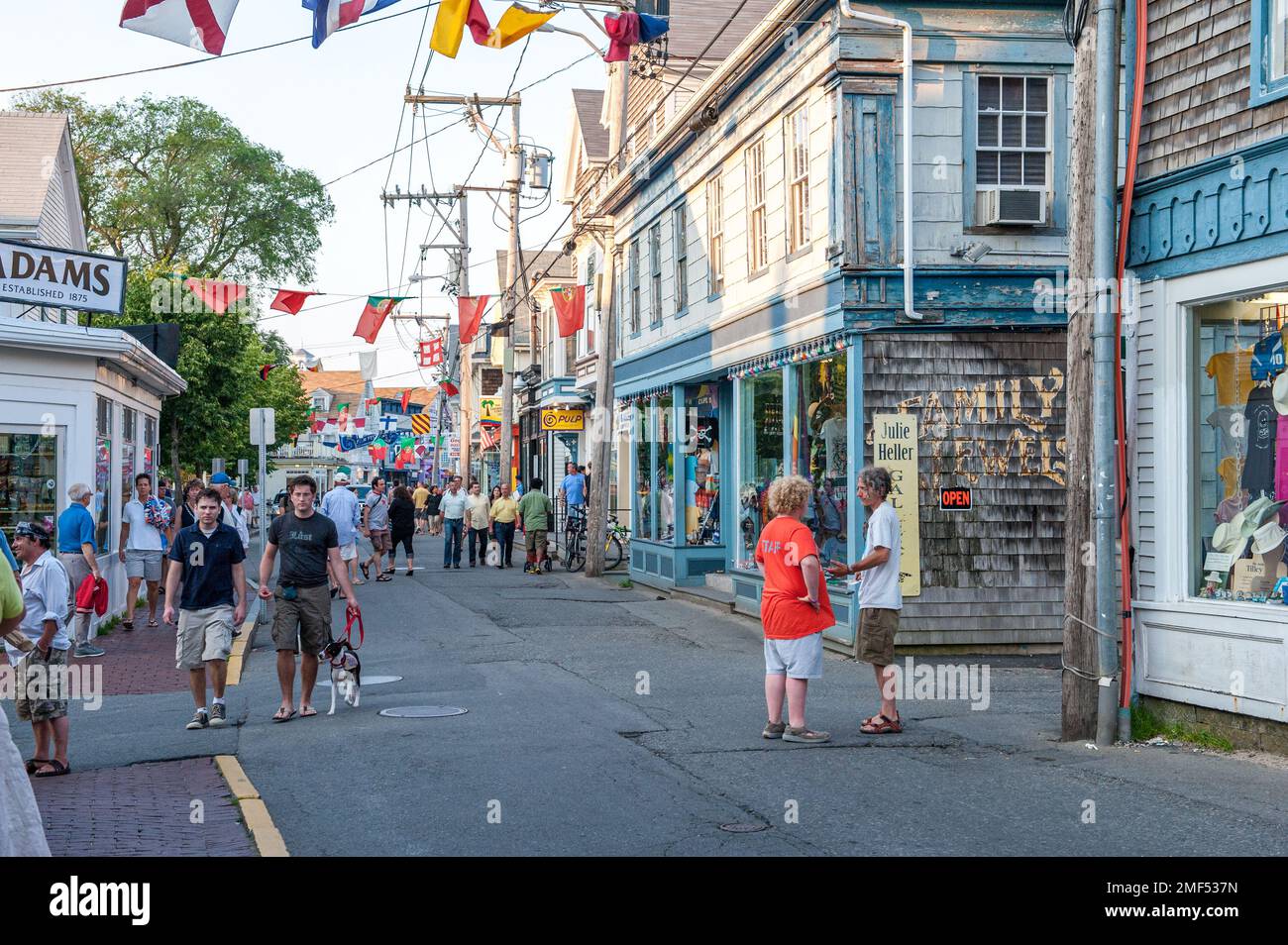 Iconic Commercial Street in Provincetown. Cape Cod is a popular travel ...