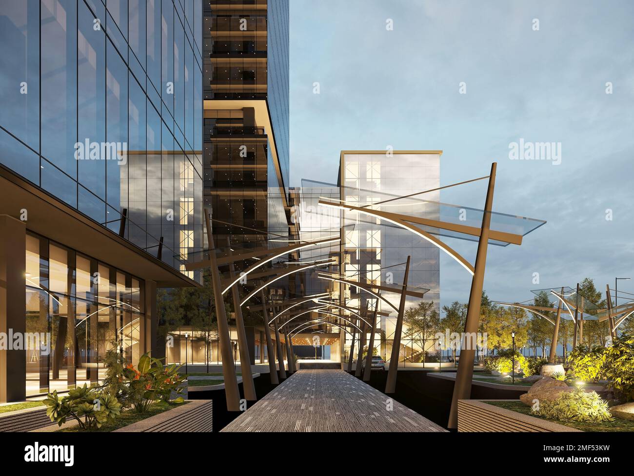 3d render of city buildings skyscrapers Stock Photo - Alamy