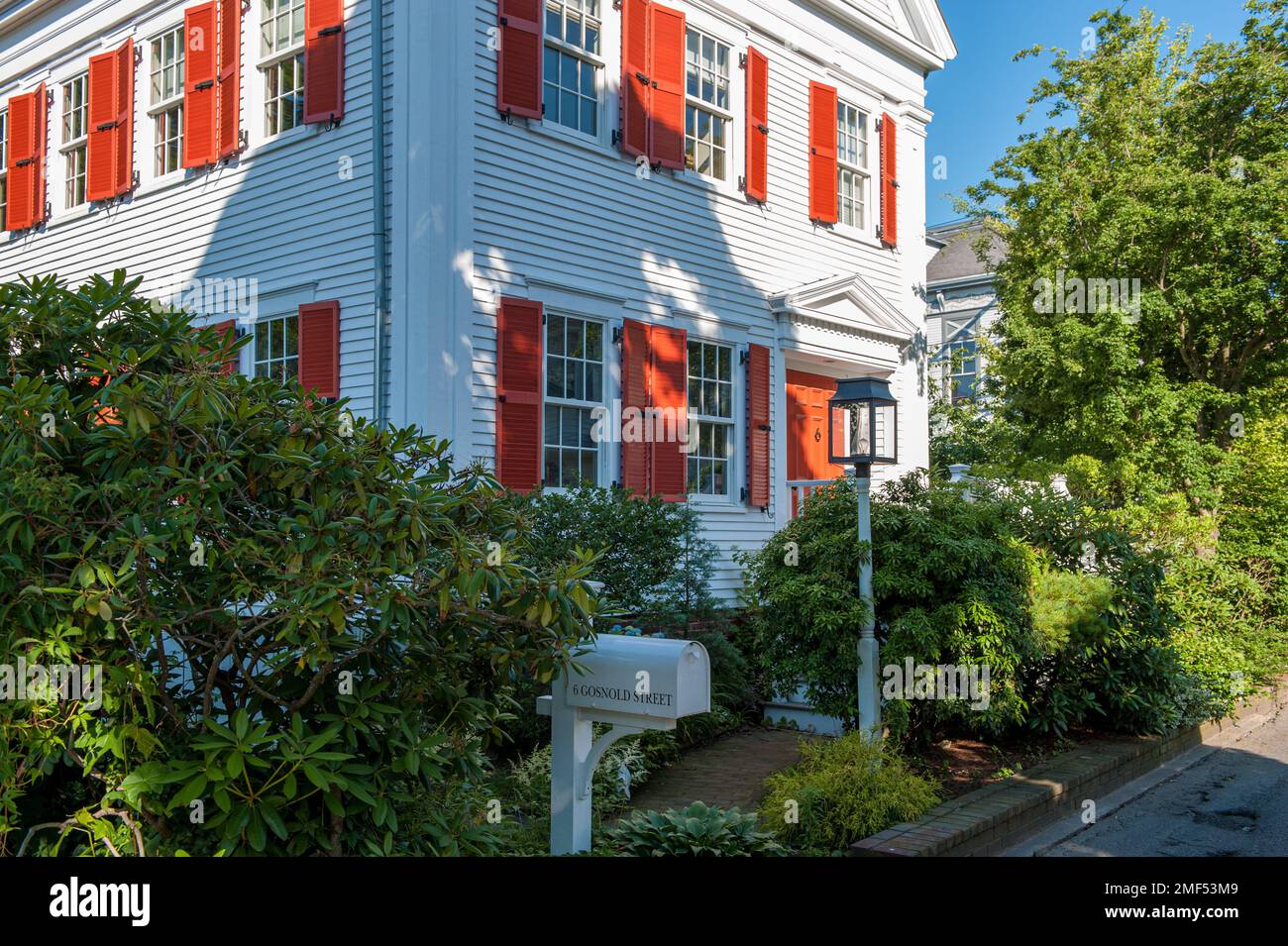 Traditional residential buildings in Provincetown, MA. Cape Cod is a ...