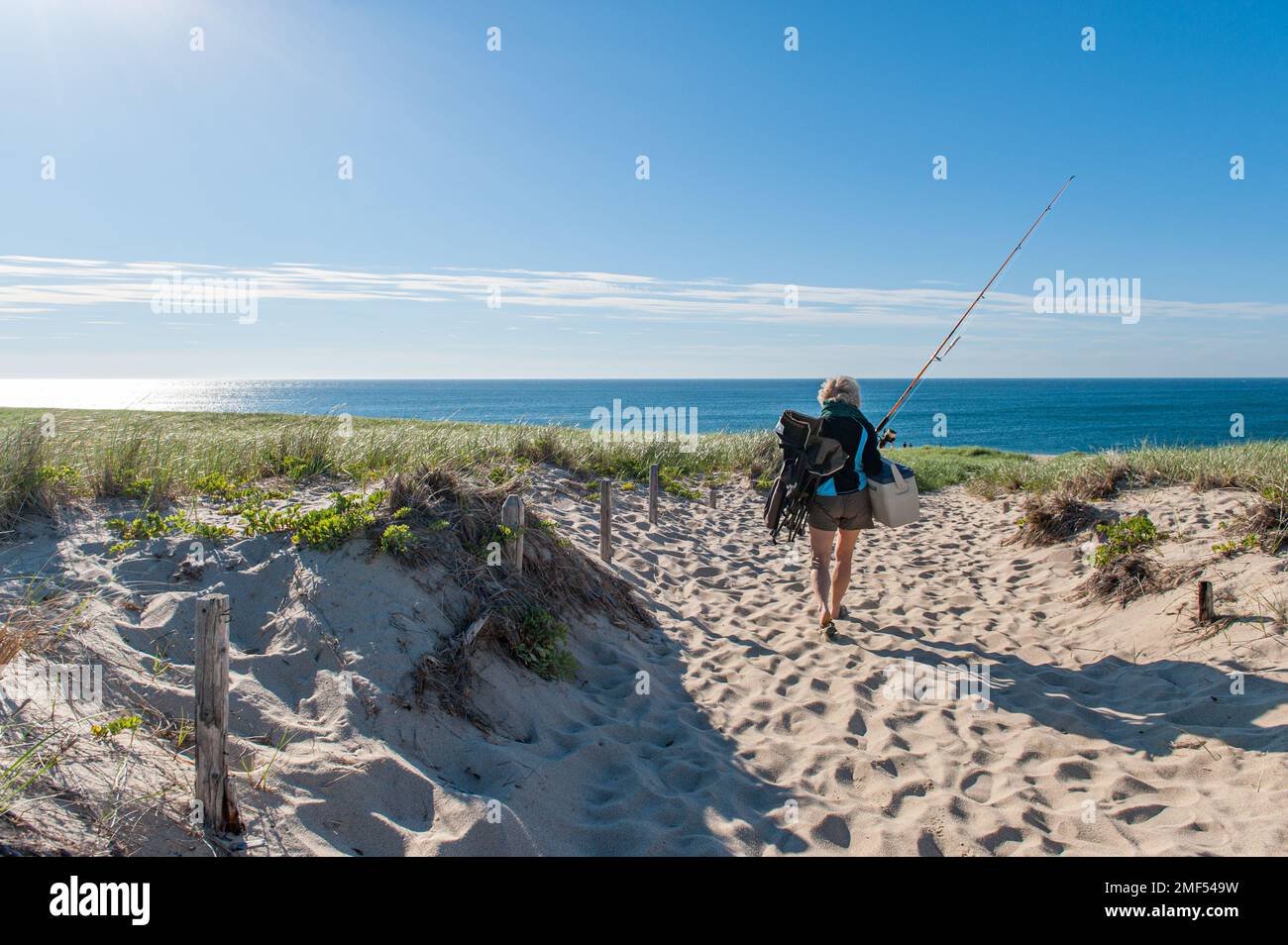 Race Point Beach on a sunny day in Cape Cod. Cape Cod is a popular ...