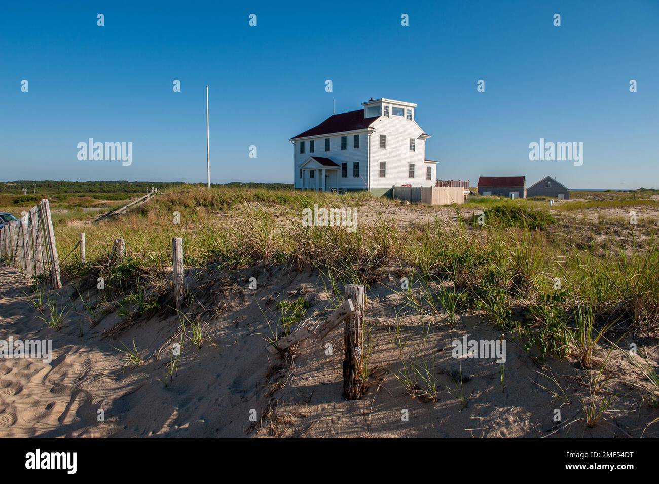 Race Point Beach Coast Guard Station on a sunny day in Cape Cod. Cape ...