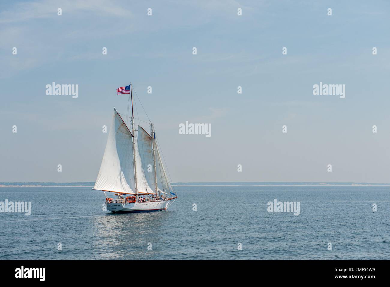 Vintage sailing ship in the waters outside Provincetown, MA and Cape ...