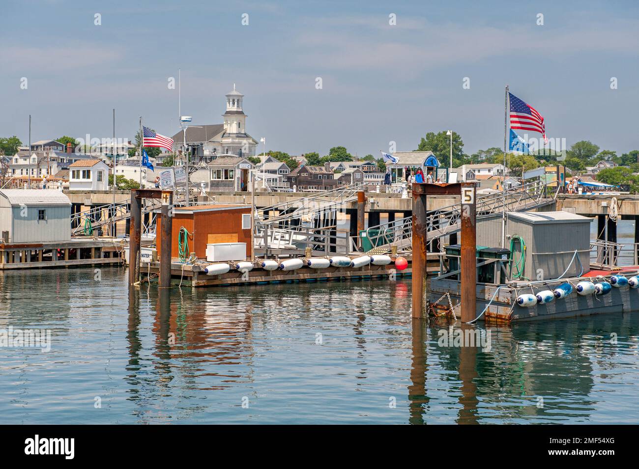 MacMillan Pier at Provincetown harbor. Cape Cod is a popular travel ...