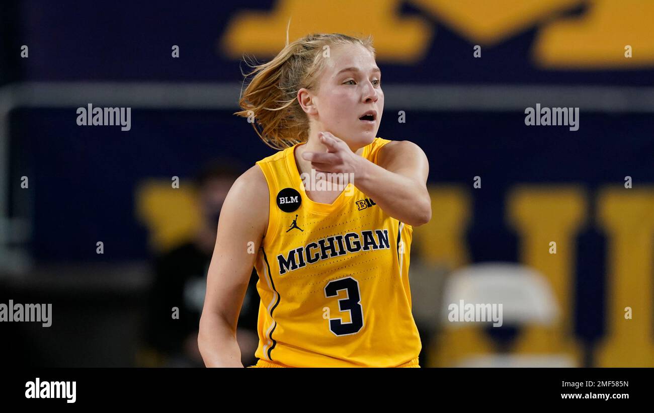 Michigan guard Maddie Nolan plays during the first half of an NCAA ...