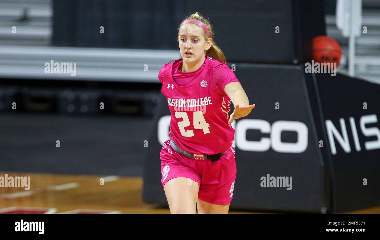 Boston College's Allie Palmieri (24) during an NCAA basketball game ...