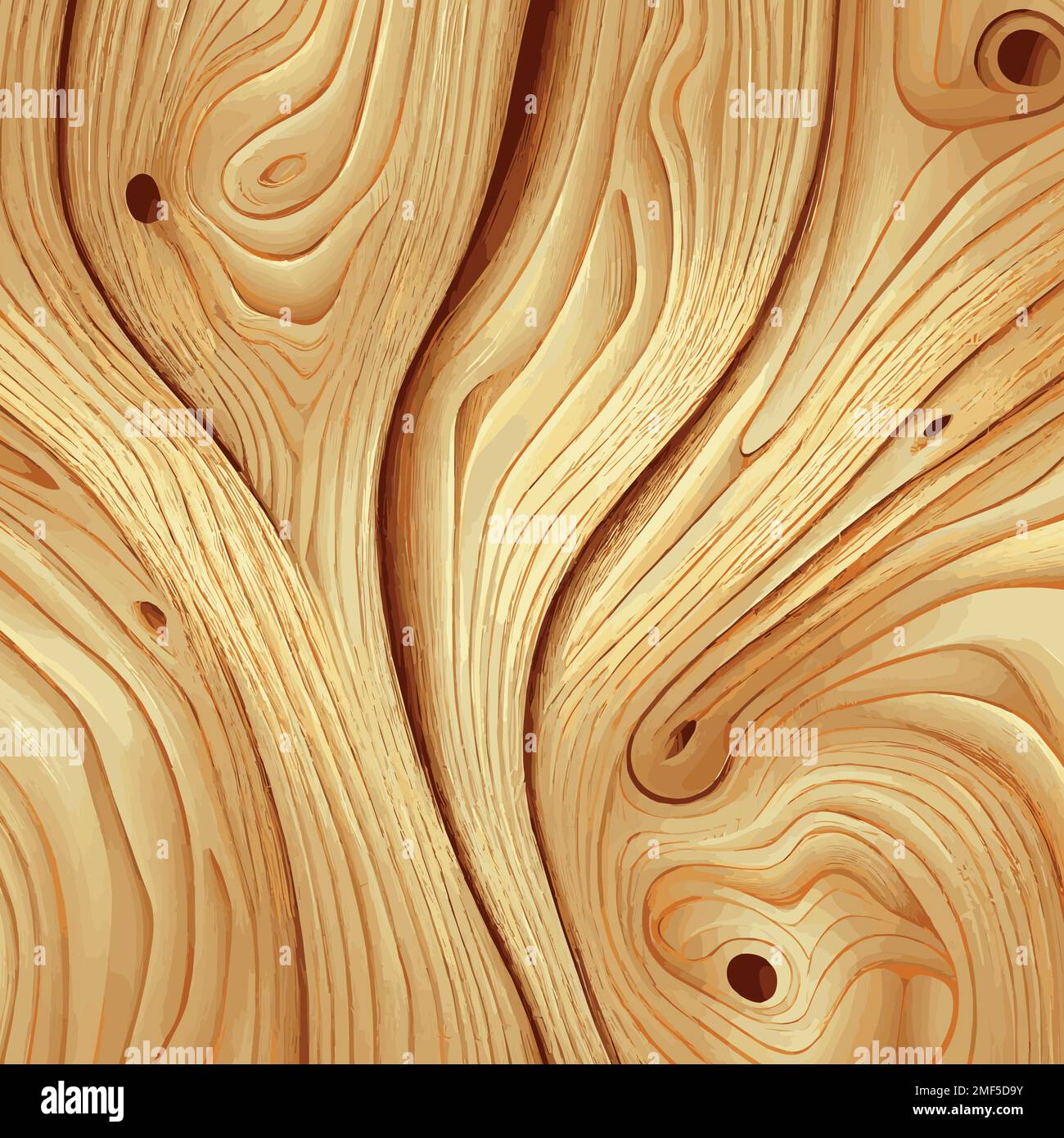 Light wood texture background with knots - Vector illustration Stock ...