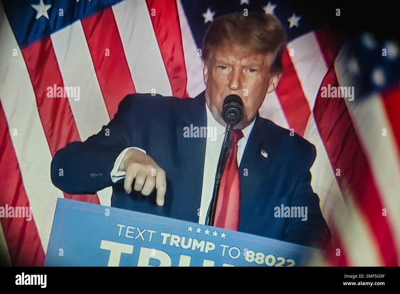 President trump speech 2023 hi-res stock photography and images - Alamy