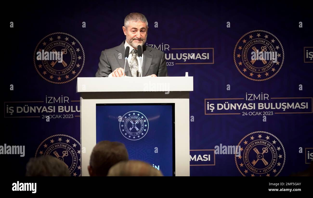 Treasury and Finance Minister of Turkey, Nureddin Nebati attended the ...