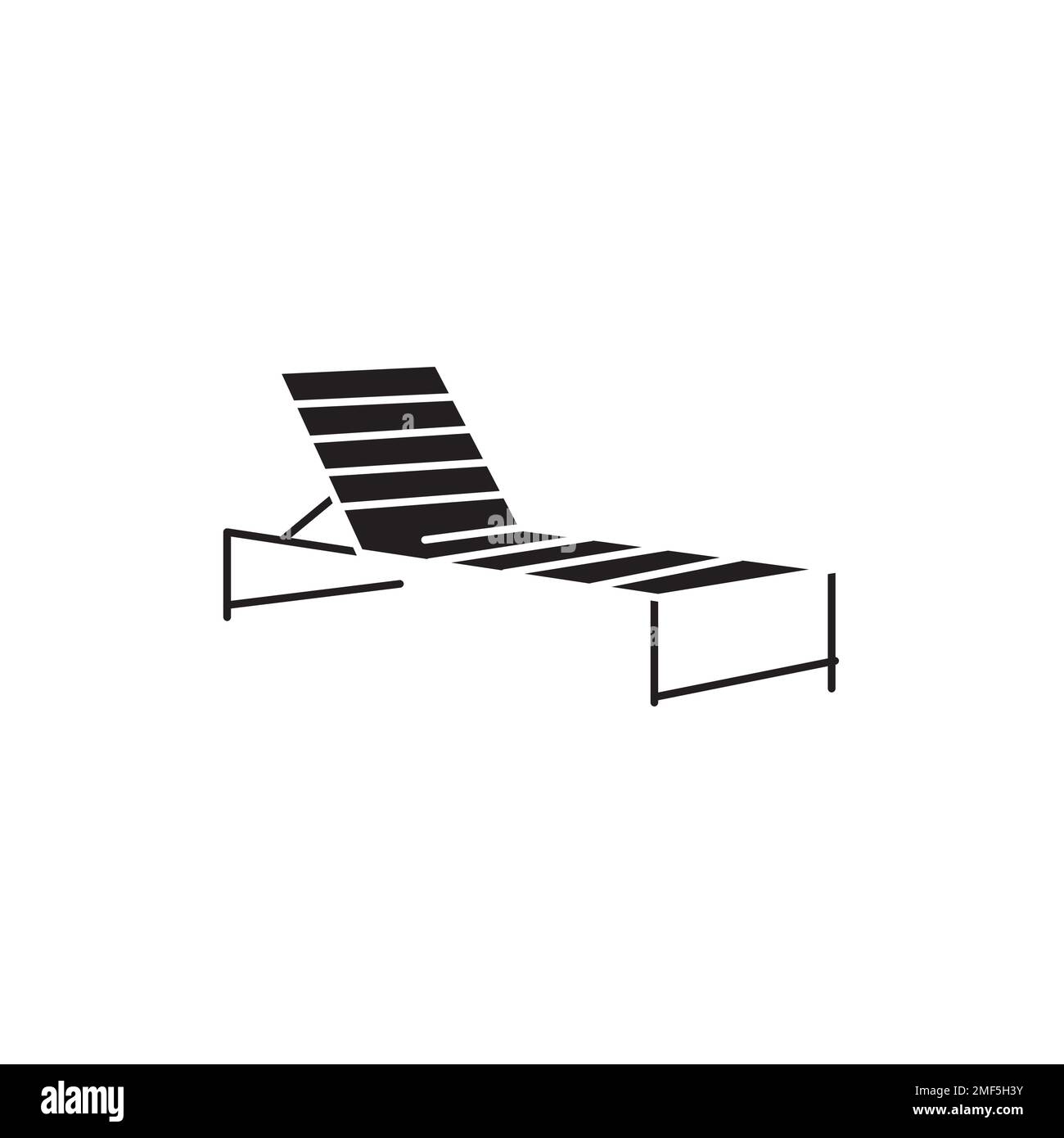 Sun lounger color line icon. Pictogram for web page, mobile app, promo ...