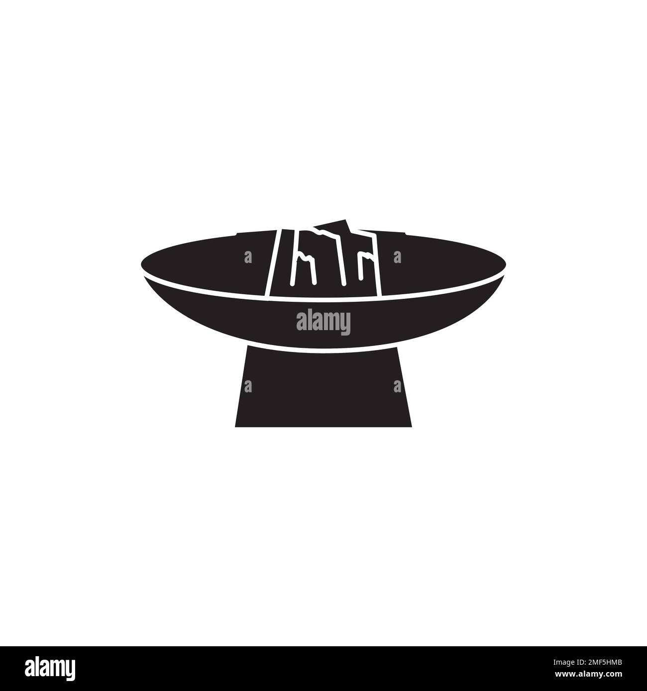 Fire pit table color line icon. Pictogram for web page, mobile app ...