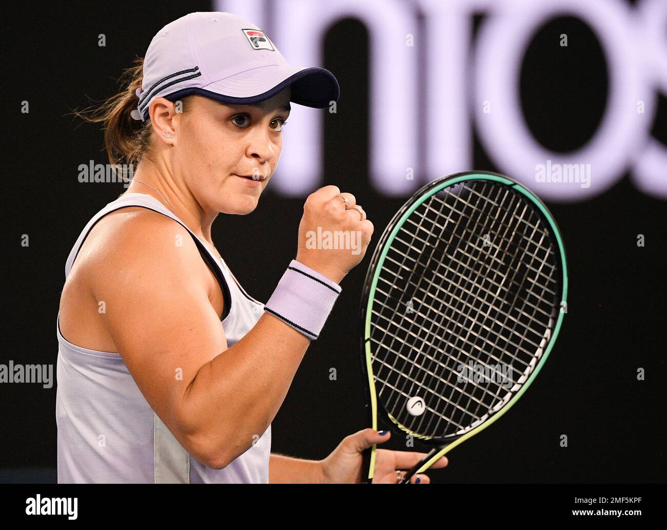 Australia's Ash Barty celebrates after defeating United States' Shelby ...