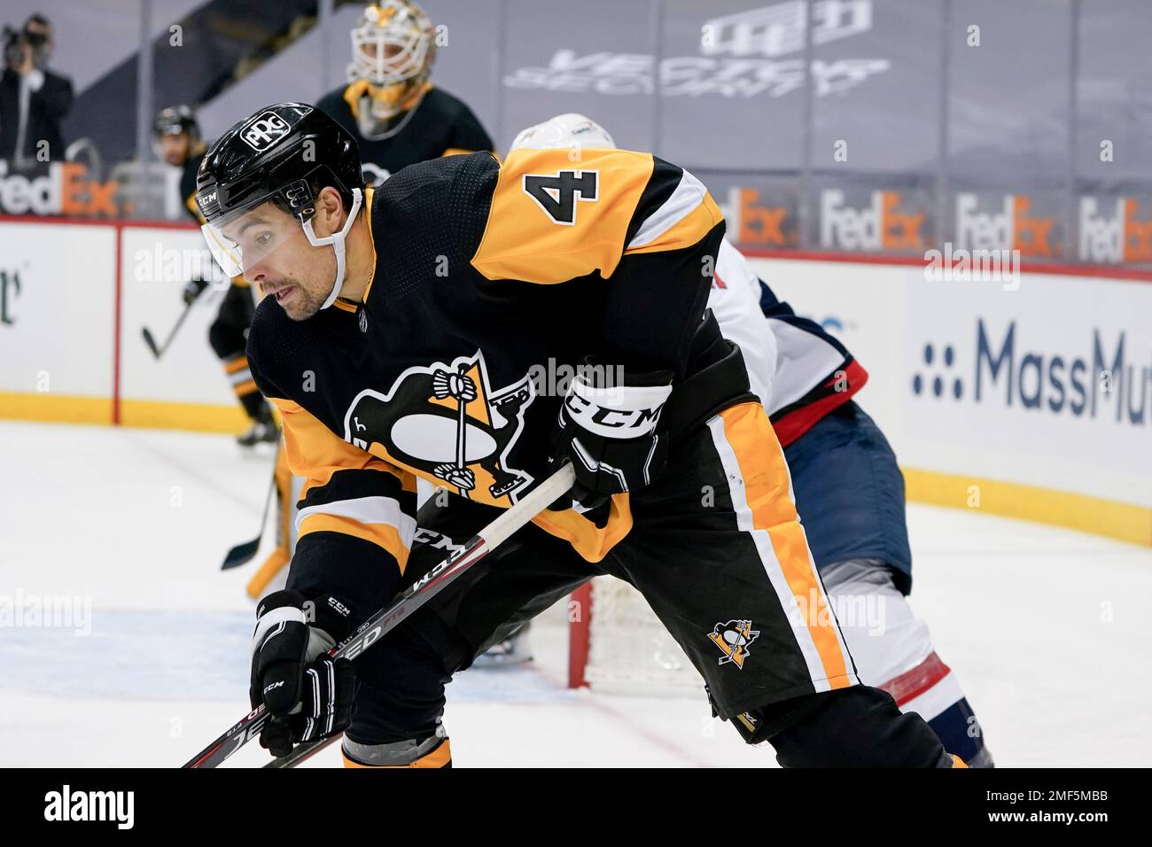 Pittsburgh Penguins' Cody Ceci (4) plays against the Washington ...