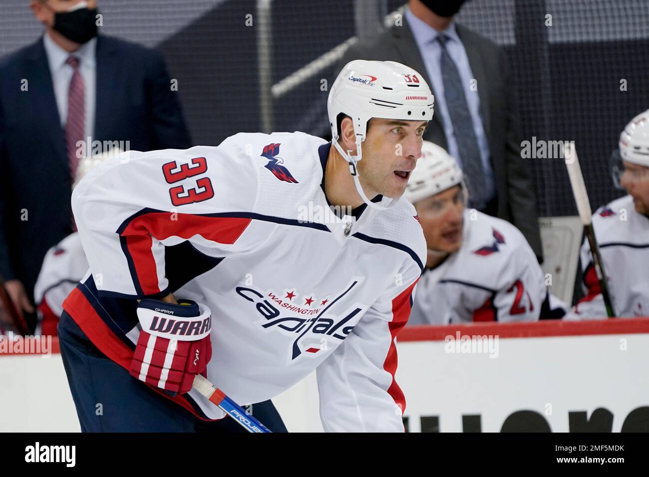 Washington Capitals' Zdeno Chara (33) plays in an NHL hockey game ...