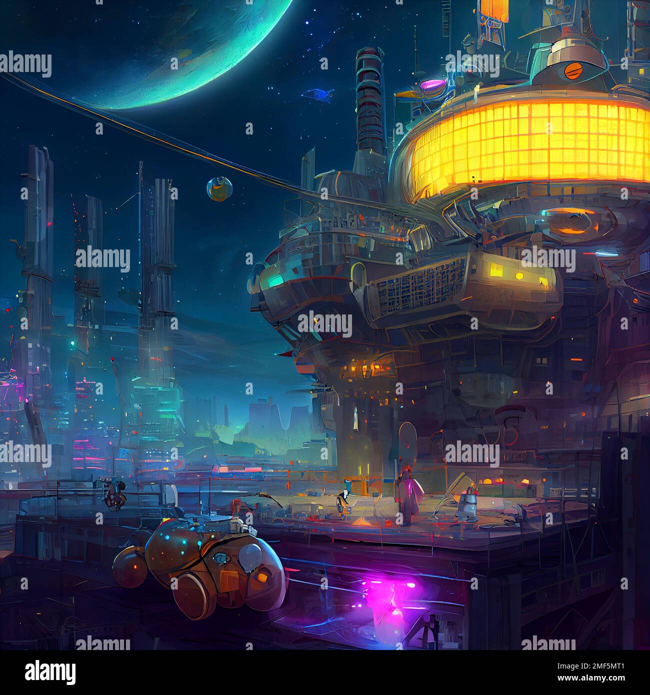 Retro futuristic scene hi-res stock photography and images - Alamy