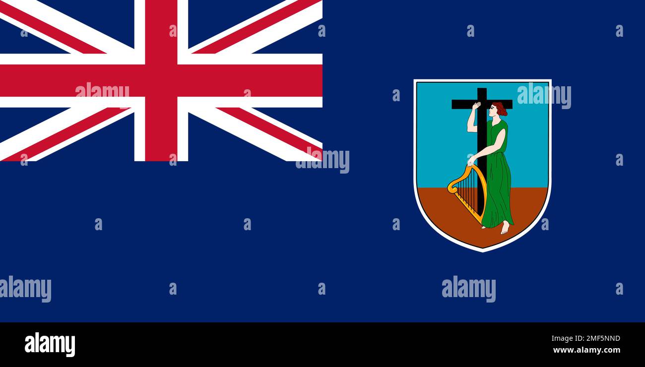 Flag of the British Overseas Territory of Montserrat Stock Photo - Alamy