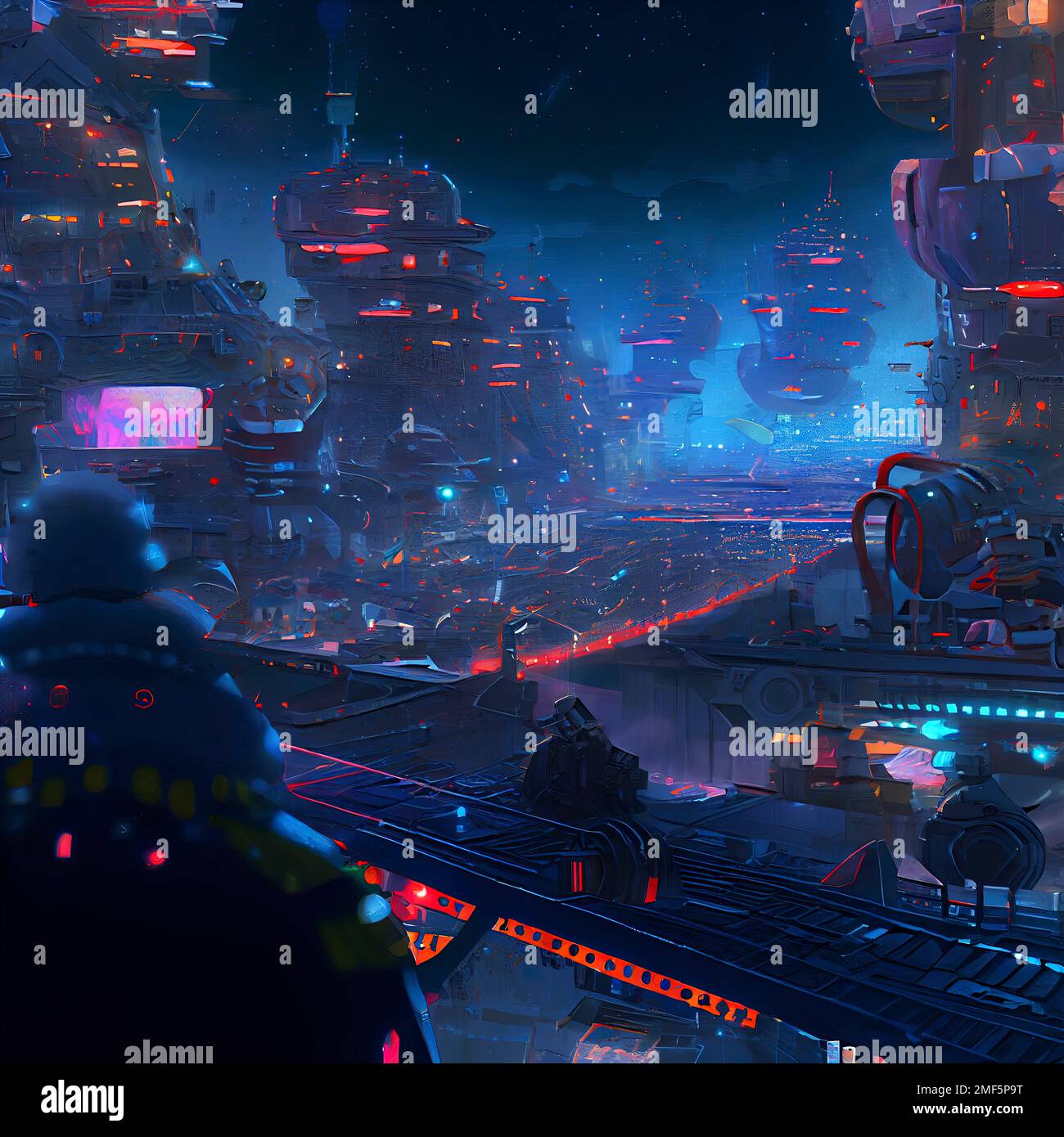 Retro futuristic scene hi-res stock photography and images - Alamy