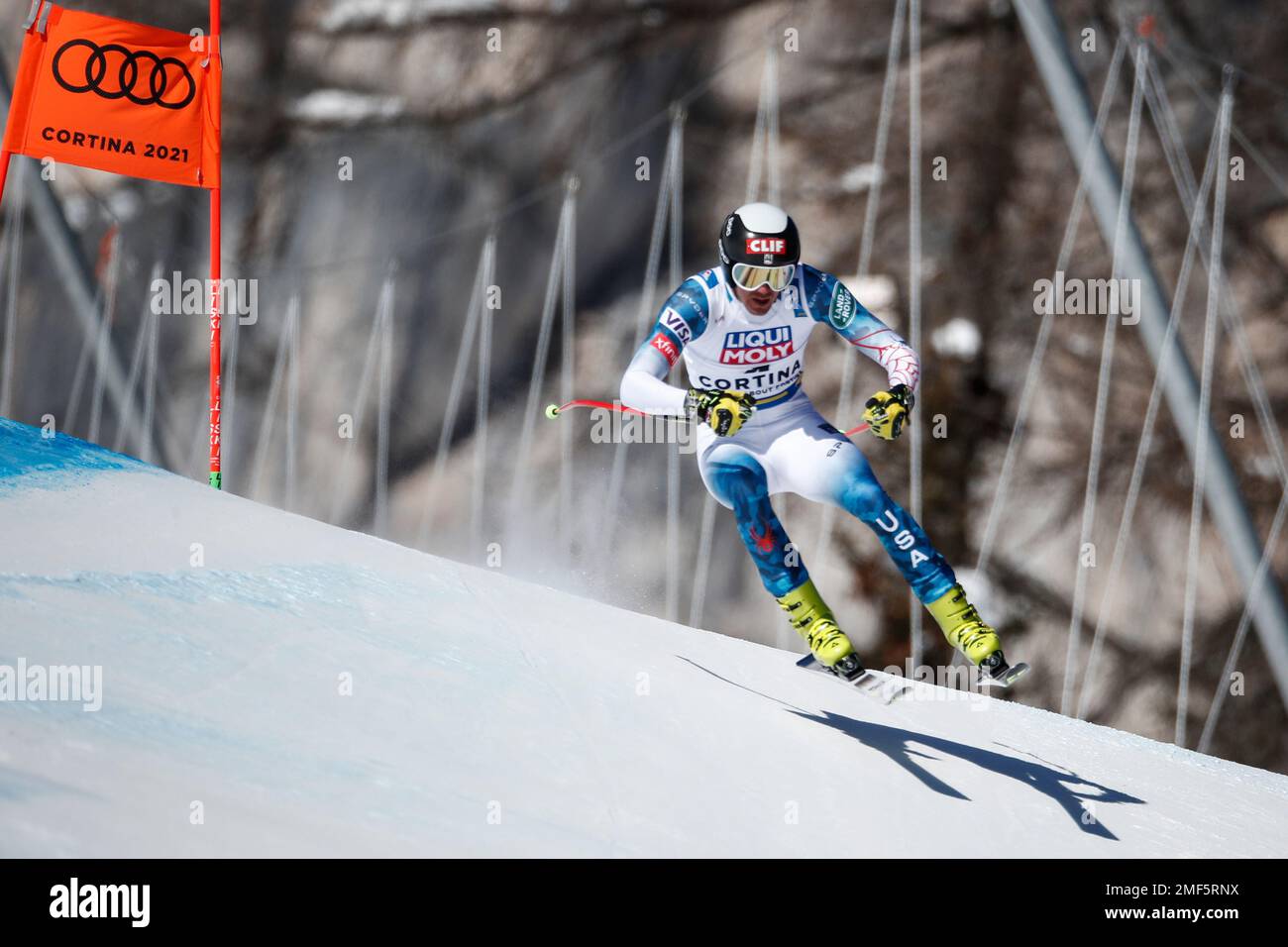 United States' Bryce Bennett speeds down the course during the men's ...