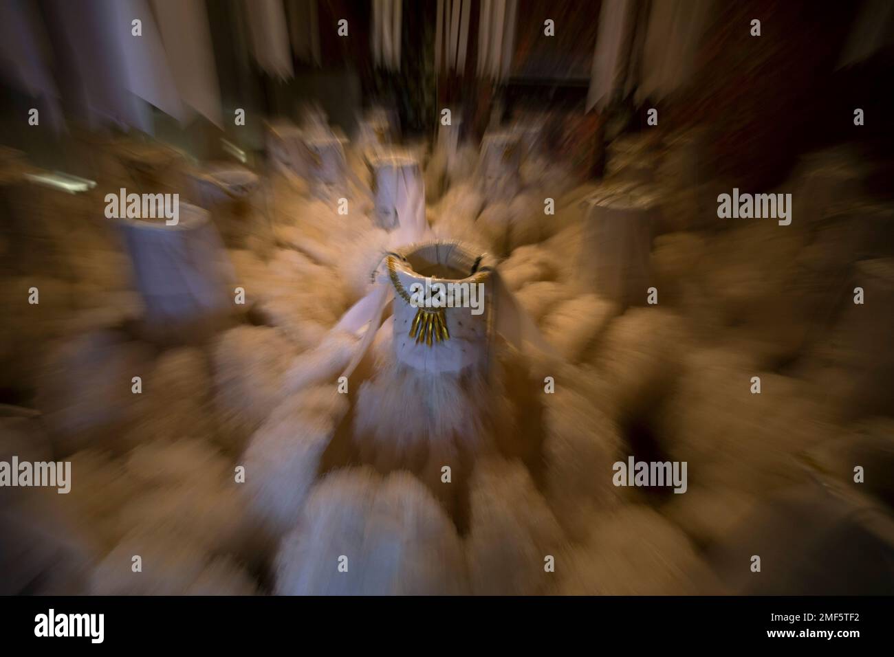 Elaborate ostrich feather headdresses usually worn by the Gilles de ...