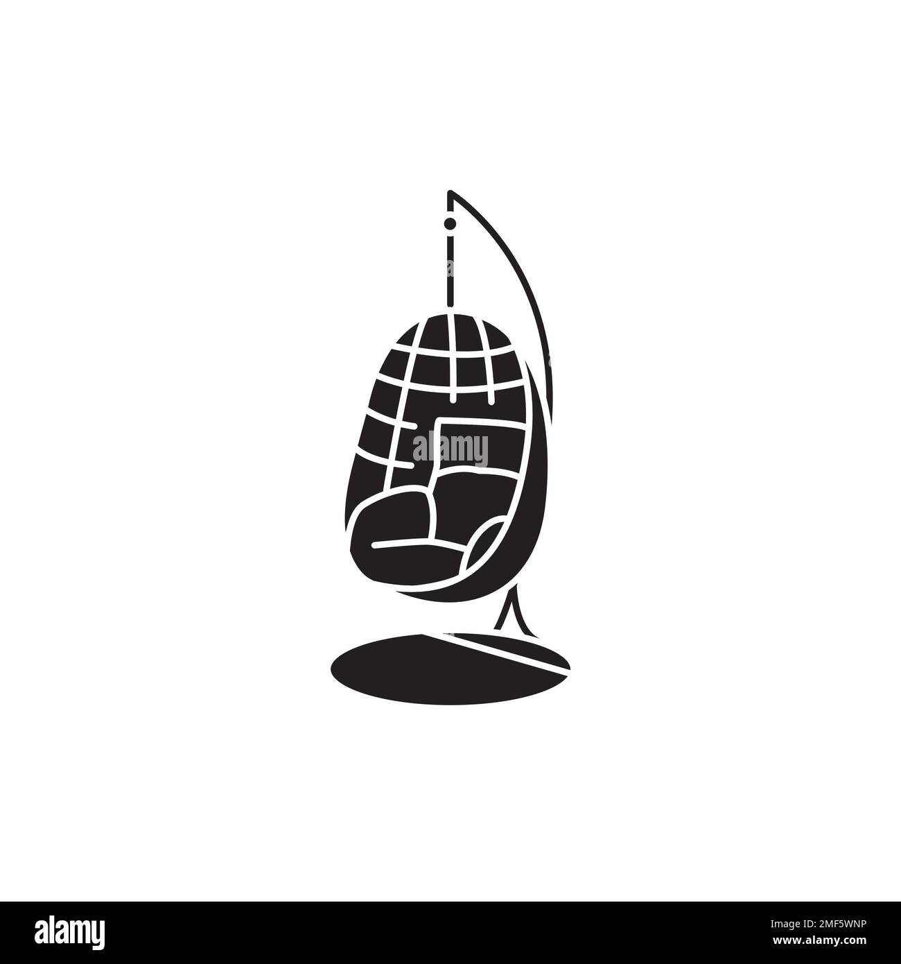 Hanging wicker chair Stock Vector Images - Alamy