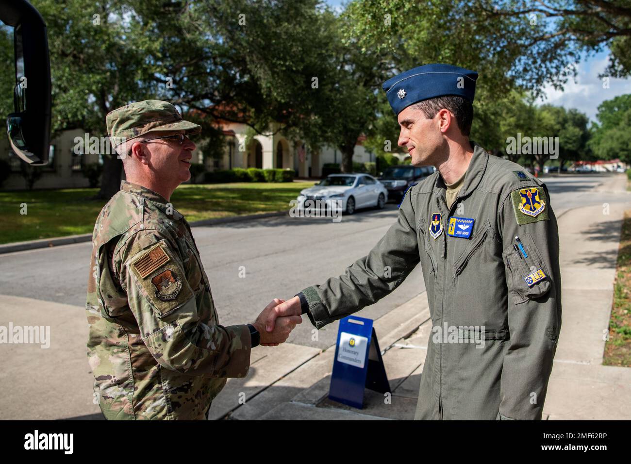 U.S Air Force Brig. Gen. Russell D. Driggers (left), 502nd Air Base ...