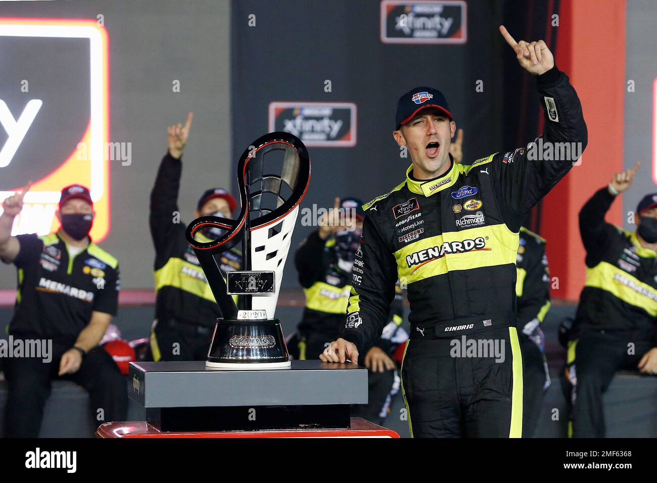 FILE - In this Nov. 7, 2020, file photo, Austin Cindric celebrates in ...