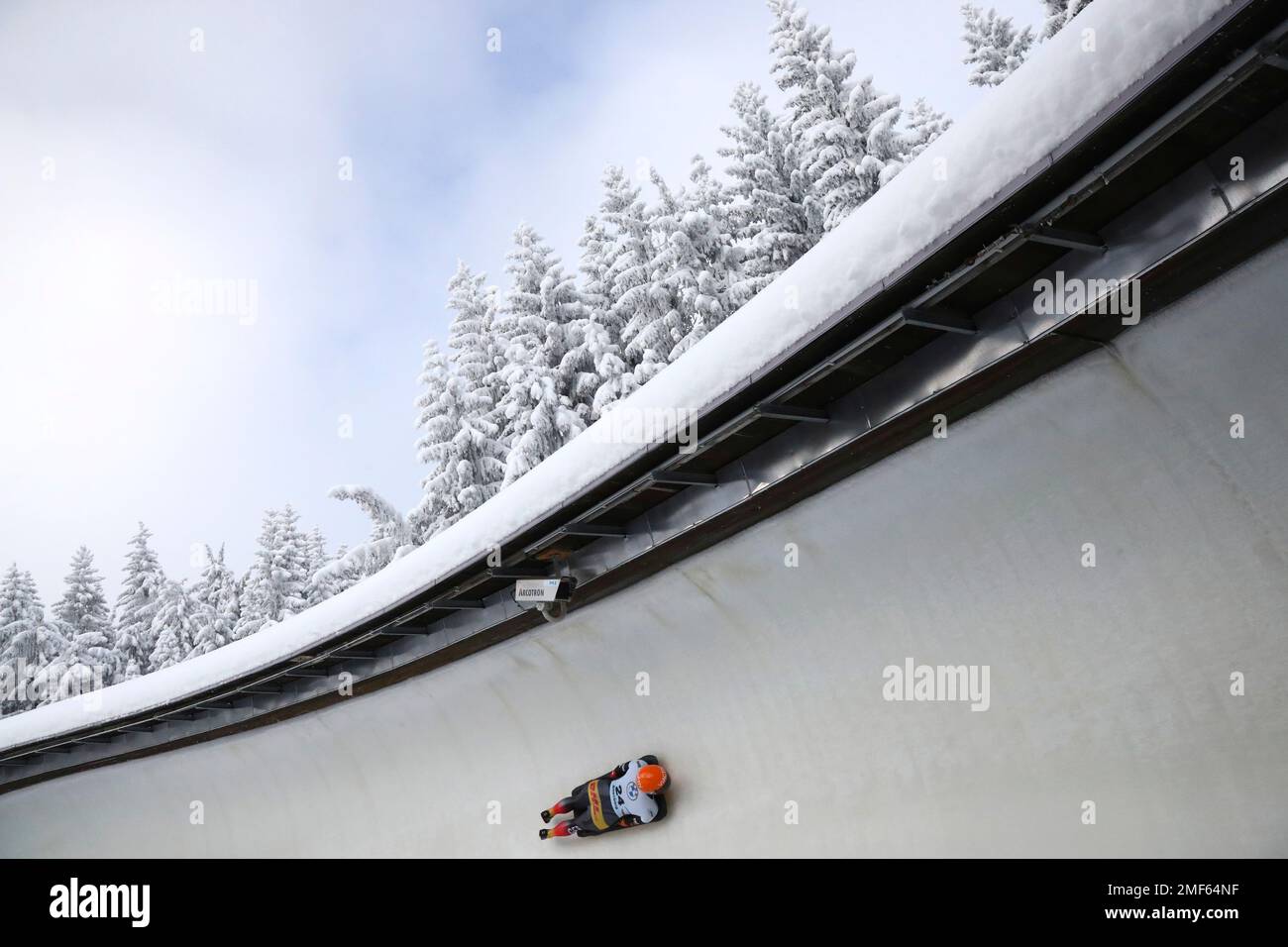 Germany's Sophia Griebel speeds down the track during the women's ...
