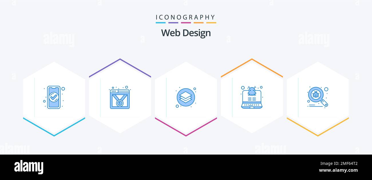 Web Design 25 Blue icon pack including bug. hacking. web page. computer ...
