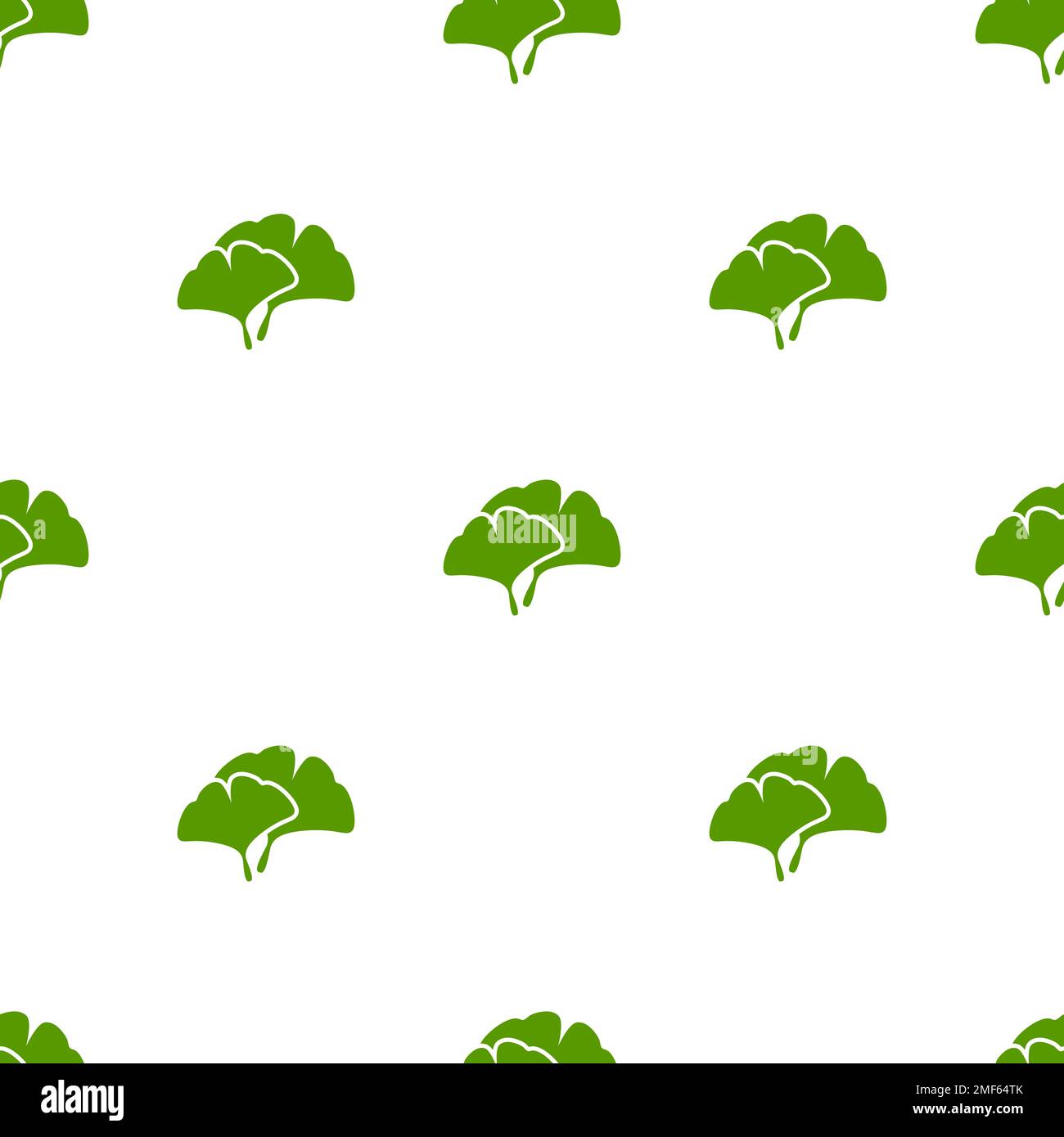 Seamless floral pattern green ginkgo biloba leaves. Floral texture on ...