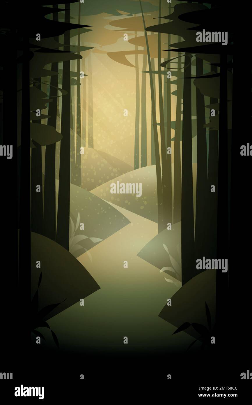 Footpath with trees Stock Vector Images - Alamy