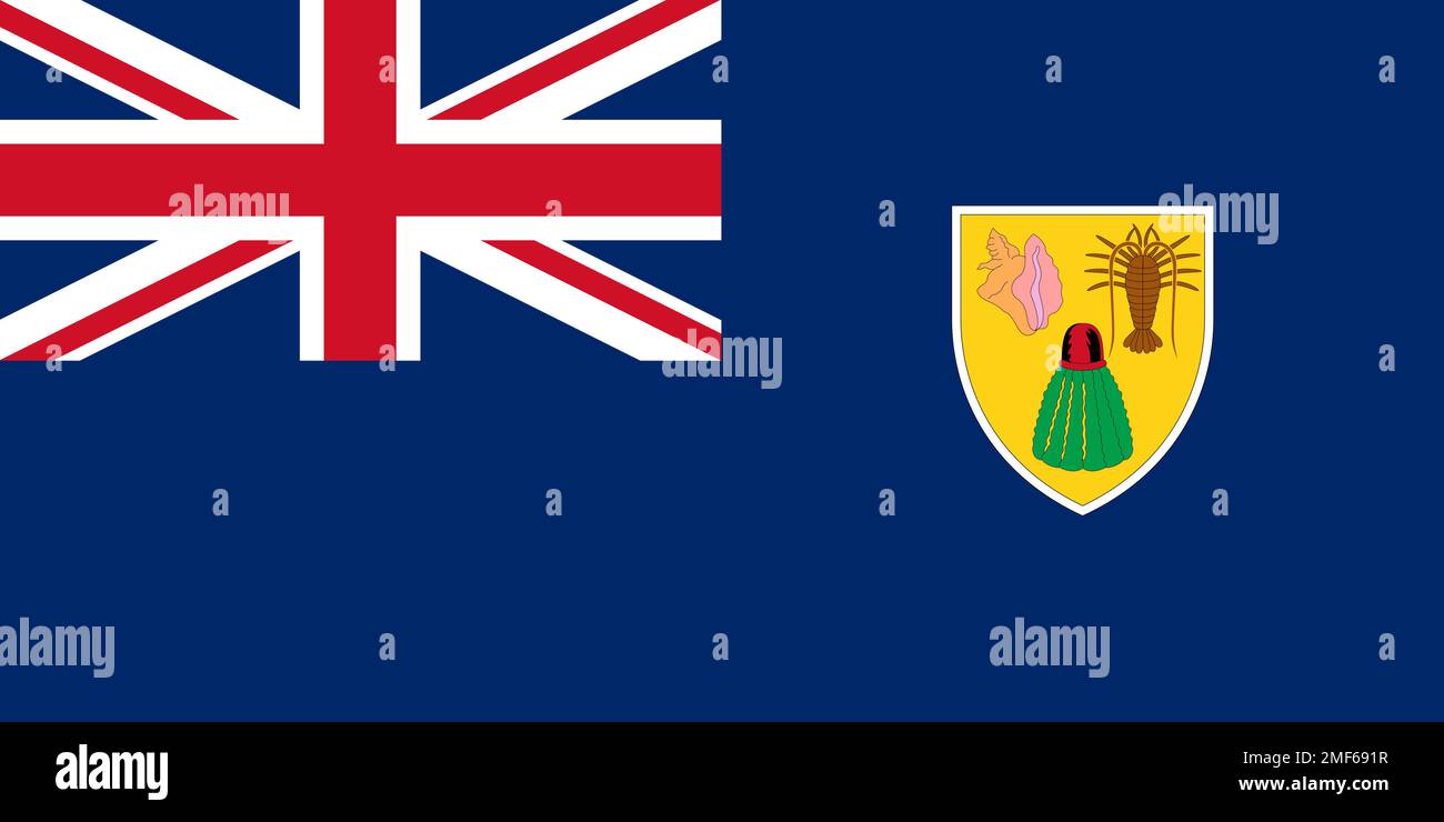 Flag of the British Overseas Territory of the Turks and Caicos Islands ...