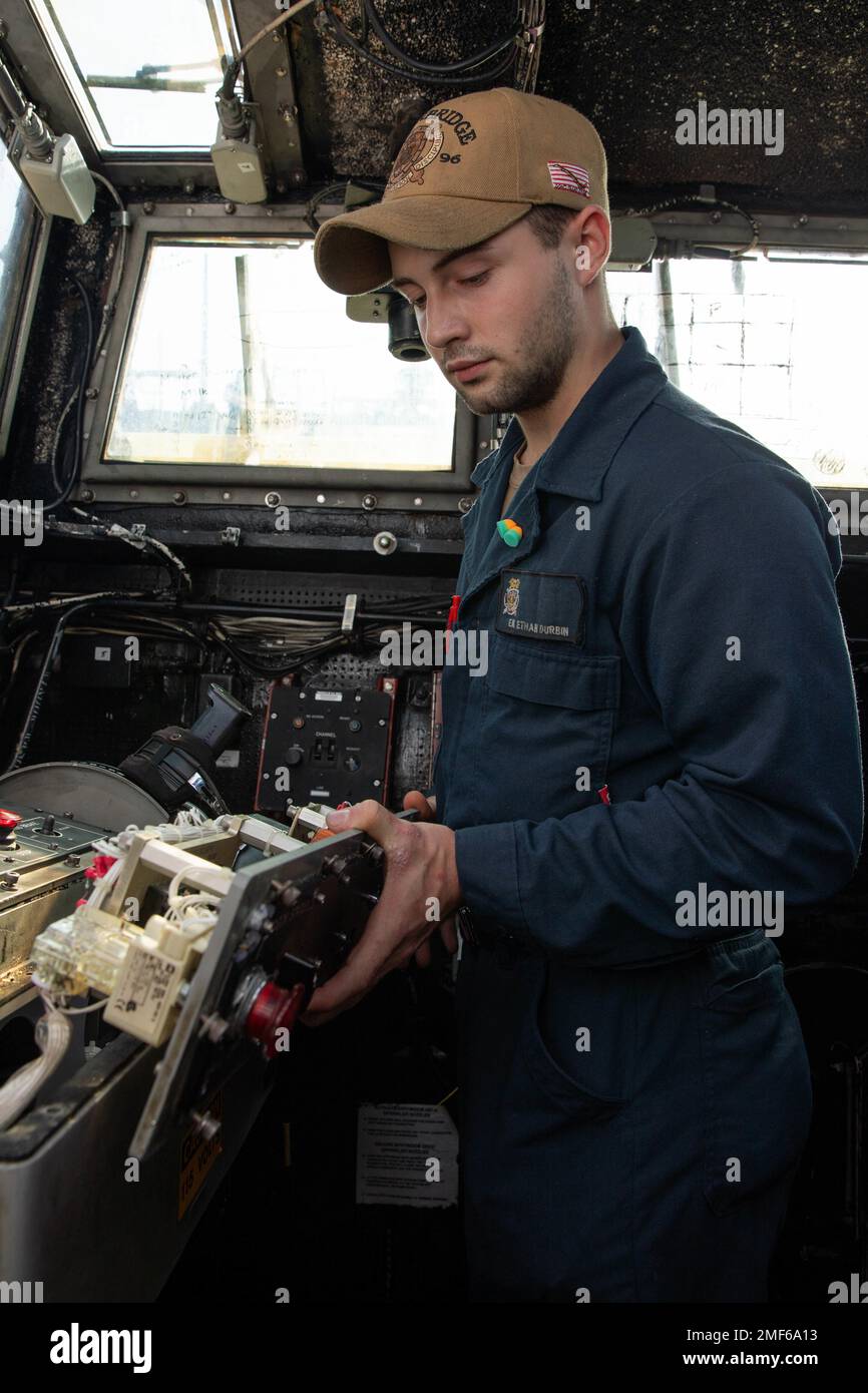 220817-N-QI593-1014 MEDITERRANEAN SEA (Aug. 17, 2022) Electrician’s ...