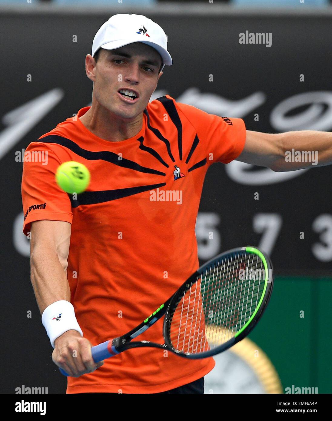 Australia's Christopher O'Connell makes a backhand return to Moldova's ...