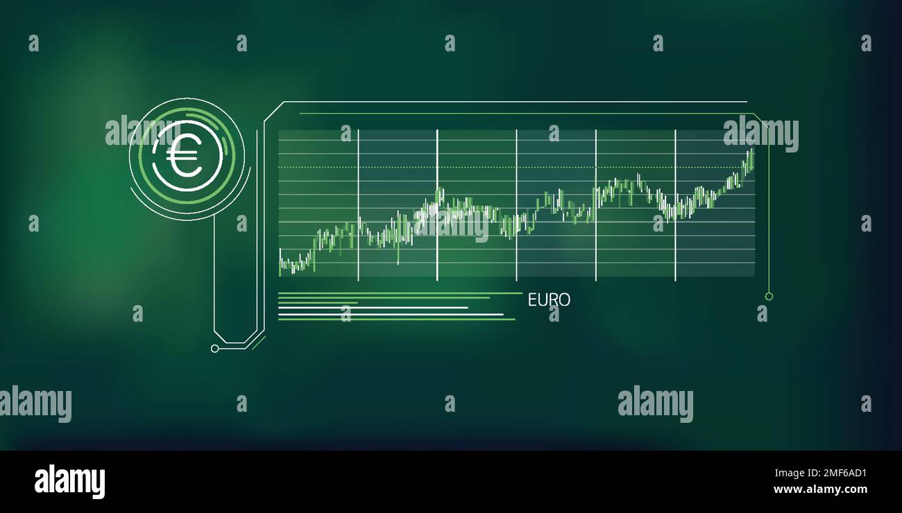 Abstract infographics about the growth of the euro price Stock Vector ...