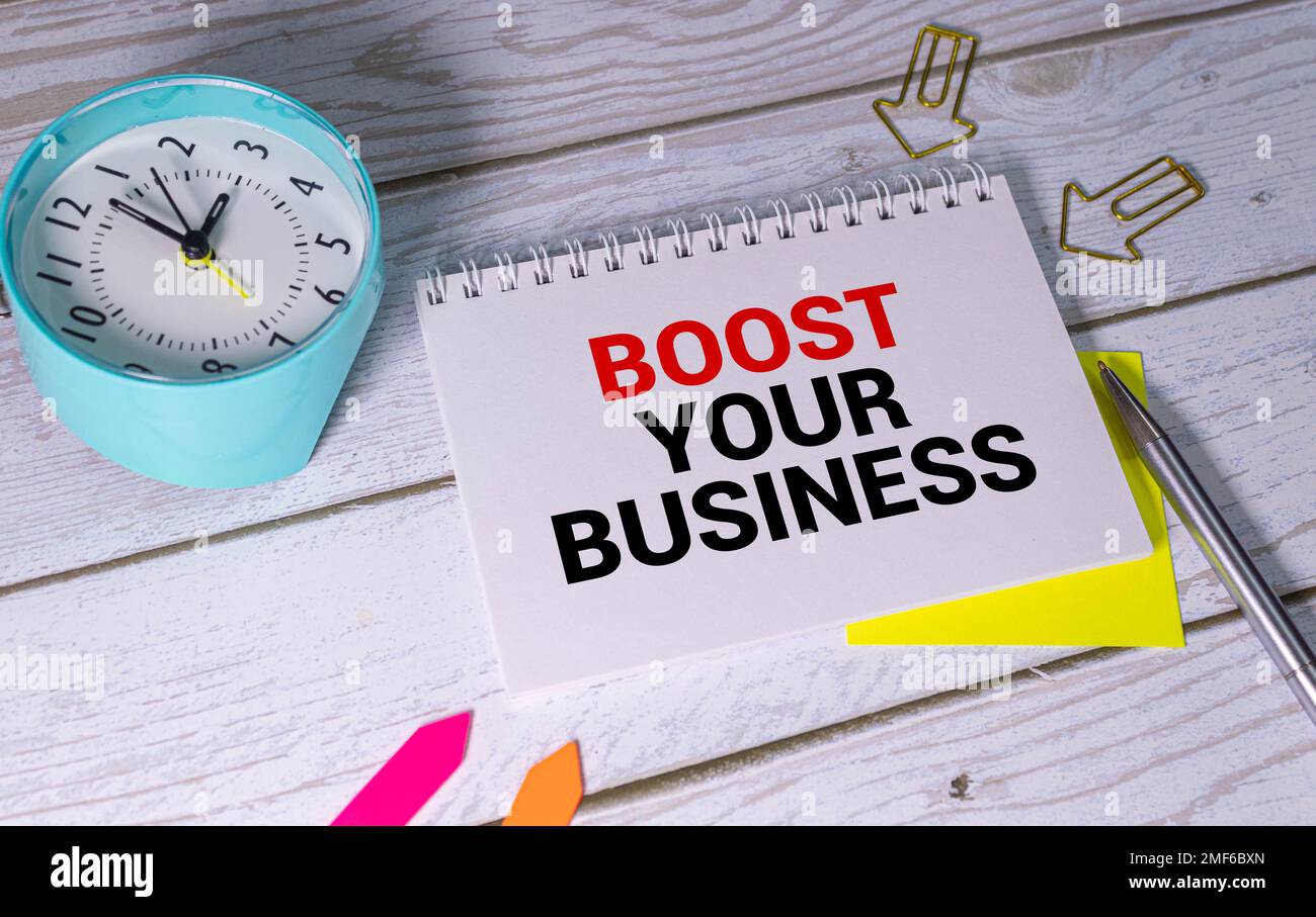 Text sign showing Boost Your Brand. Conceptual photo improve your ...