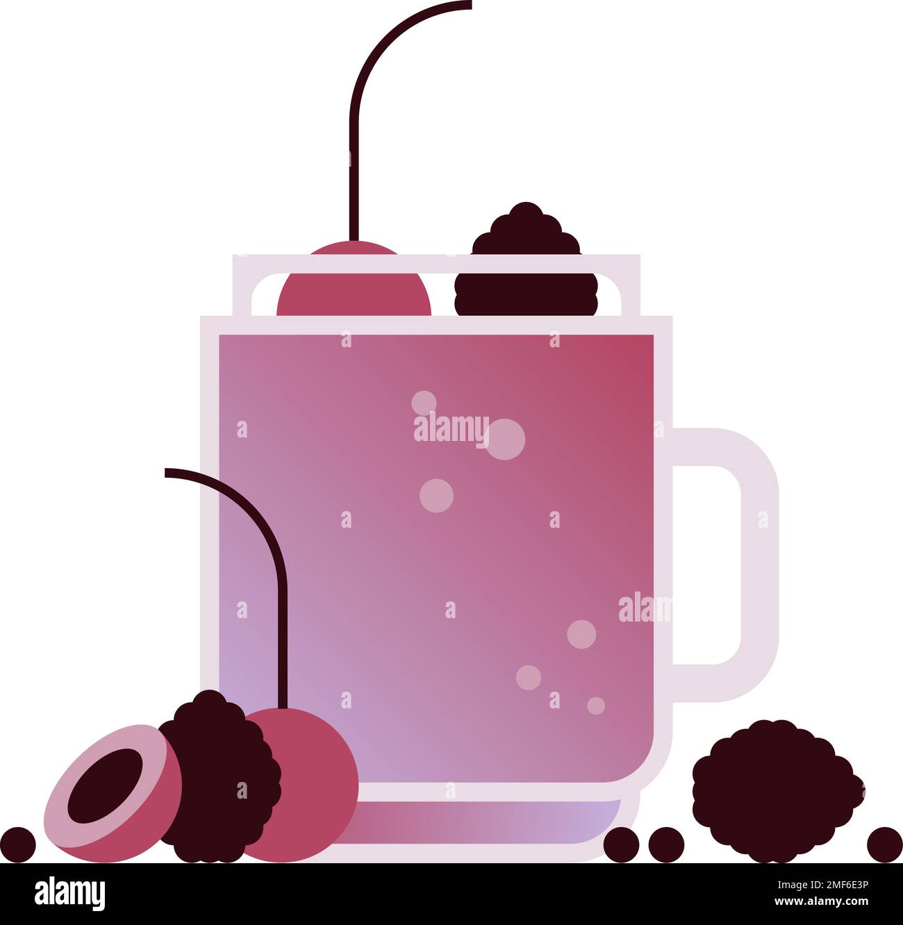 Healthy raspberry smoothie Stock Vector Images - Alamy