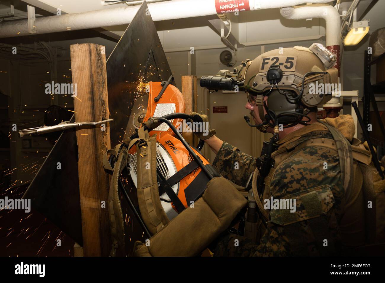 A U.S. Marine with Force Reconnaissance Platoon, 3rd Marine Division ...