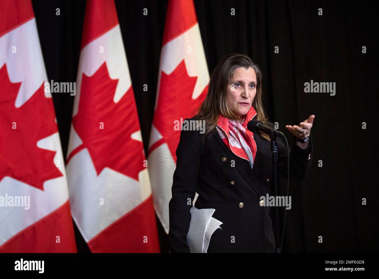 Minister of Finance and Deputy Prime Minister Chrystia Freeland speaks ...
