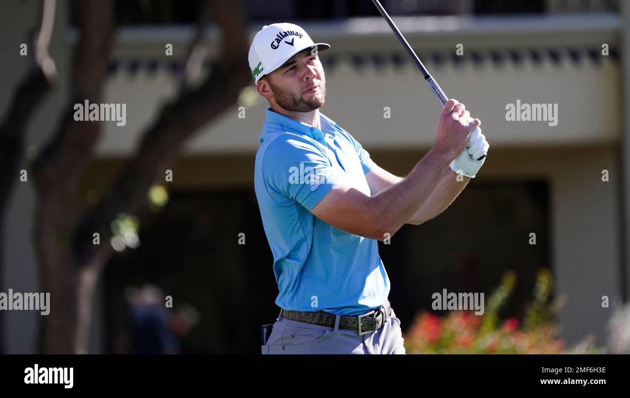 Sam Burns on the 5th hole during the final round of a PGA golf ...