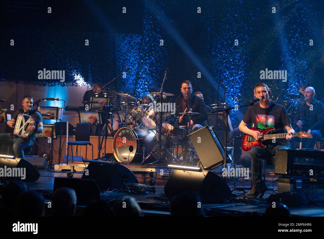 Glasgow Scotland. 19 January 2023. Peat & Diesel, Hebridean folk rock ...